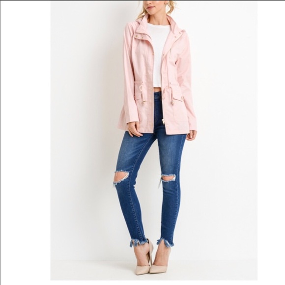Jackets & Coats | Light Pink Anorak Jacket | Poshmark